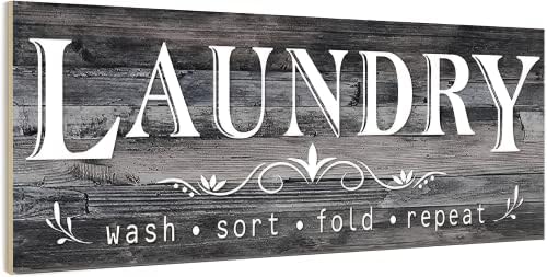 Laundry Sign, Solid Wood Laundry Room Decor, Rustic Signs Wall Hanging ...