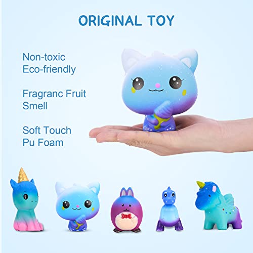 Jumbo Squishy Toys for Kids 5 Pack - Squishes Slow Rising Animal Gift ...