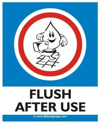 Flush After Use Sign Board (English): Amazon.in: Industrial & Scientific