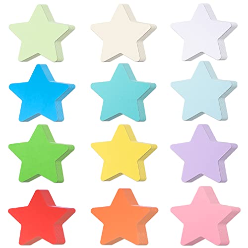 144 Pieces Large Star Cut Outs Paper Stars Shapes Assorted Color Star ...
