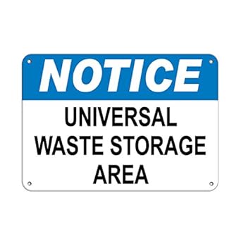 Universal Waste Storage Area Hazardous Waste Signs LABEL DECAL STICKER ...