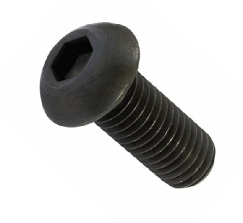 4mm High Tensile Bolts M4 x 10mm (50 Pack) Black (10.9 H/T) Socket Button / Dome Allen Key Head ...