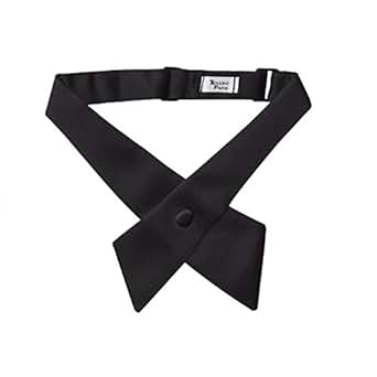 Black Satin Crossover Tie at Amazon Men’s Clothing store: Bow Ties