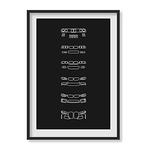 BMW M3 Shadow Line Inspired Poster Print Wall Art of the History and ...