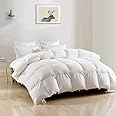 Amazon.com: DWR Luxury King Down Feather Fibers Comforter, Ultra-Soft Cotton Blend Fabric ...
