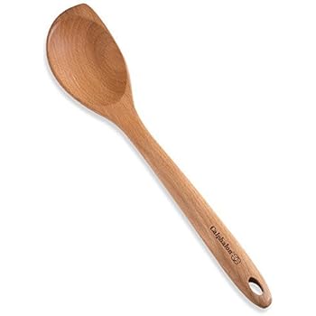 Amazon.com: Calphalon Utensils Wood Corner Spoon: Wooden Spoons ...