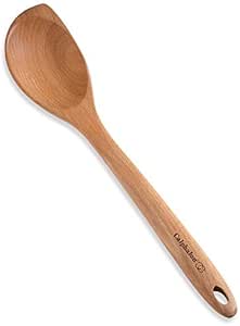 Amazon.com: Calphalon Utensils Wood Corner Spoon: Wooden Spoons ...