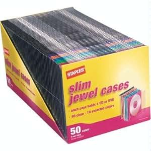 Amazon.com: Staples Slim Jewel Cases, 50 Cases: Home Audio & Theater