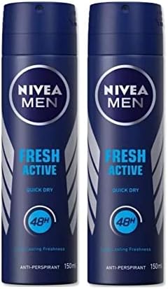 NIVEA MEN Antiperspirant Spray for Men, Fresh Active Fresh Scent, 2x150ml price in UAE | Amazon ...