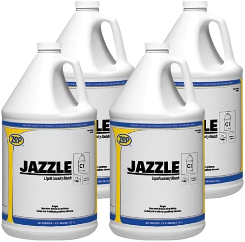 Zep Jazzle Liquid Chlorine Bleach - 1 Gallon (Case of 4) 540824 - for ...
