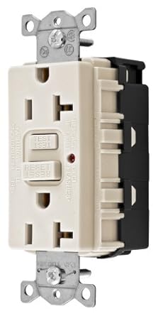 Hubbell GFR20SNAPLA SNAPConnect Commercial Grade GFCI Tamper and ...