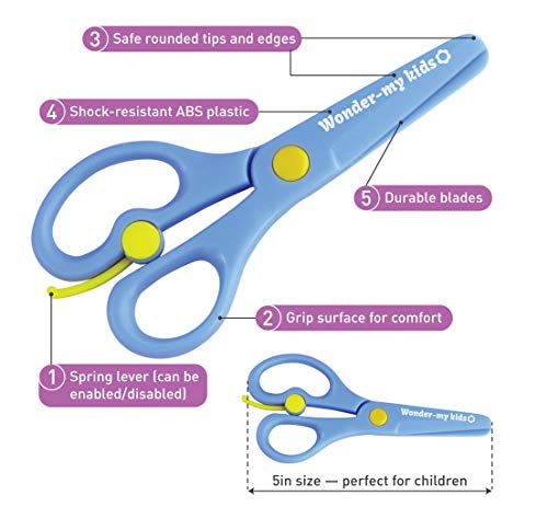 Spring Kids Scissors / School Scissors, Preschool and Kindergarten Use ...
