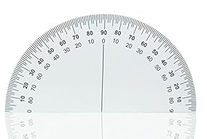 Amazon.com : Forensic Zero Edge Trajectory Protractor, 180 Degree ...