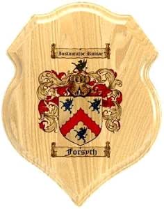 Amazon.com: Forsyth Coat of Arms Plaque / Family Crest Plaque ...