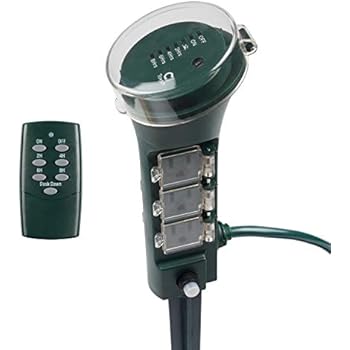 ECOPlugs Outdoor Light Timer Remote Control, Christmas Light Timer ...