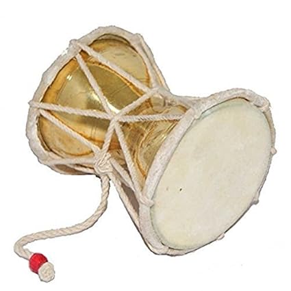 Buy Real Seed Pure Brass Shiv Damru for Pooja Ghar/Brass Damru an ...