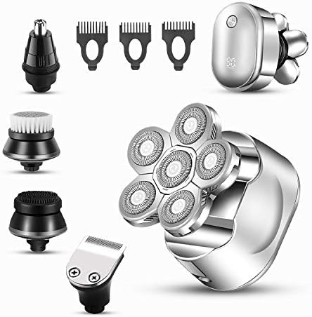 Electric Razor for Men Upgrade 6 in1 - Multifunctional Bald Head Shaver ...
