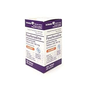 Amazon.com: Dr. Reddy's Allergy, Fexofenadine Hydrochloride Tablets ...