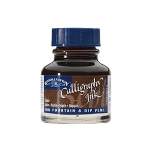 Amazon.com: Winsor & Newton Calligraphy Ink Bottle, 30ml, Sepia