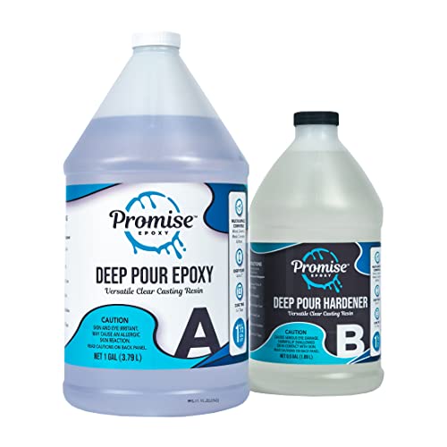 Promise Epoxy - 1.5 Gallon Kit of Deep Pour, Pourable Plastic Up to 2 ...