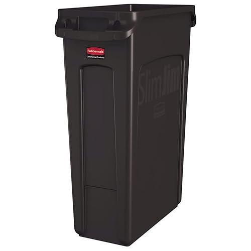 Rubbermaid Commercial Products Slim Jim Plastic Rectangular Trash ...
