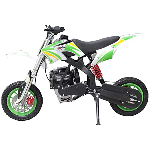 X-PRO Zephyr 40cc Mini Dirt Bike Pit Bike Dirt Bikes Gas Power Bike Off Road Motorcycle (Green ...