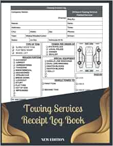 Amazon.com: Towing Services Receipt Log Book: Tow Truck Log Book, + 100 ...