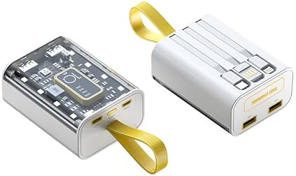 Paperbacks Portable Charger 10000mAh, See-Through 22.5W PD Fast ...