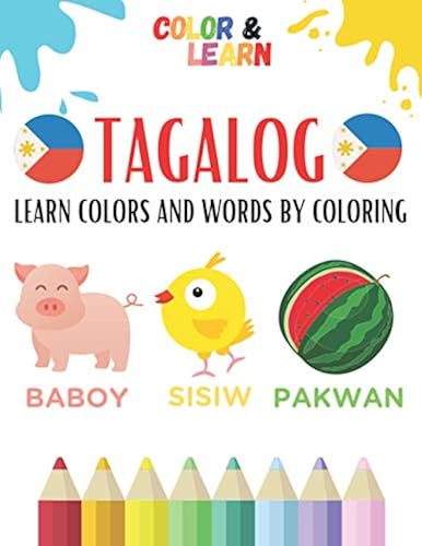 TAGALOG: Learn Colors and Words by Coloring - Use Visual Memory to ...