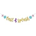 Amazon.com: Last Splash Gold Glitter Banner for Mermaid Bachelorette ...