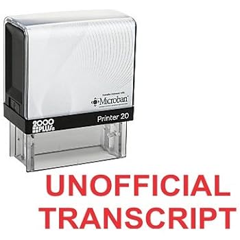 Amazon.com: MaxStamp - Self-Inking Unofficial Transcript Stamp (Red Ink ...