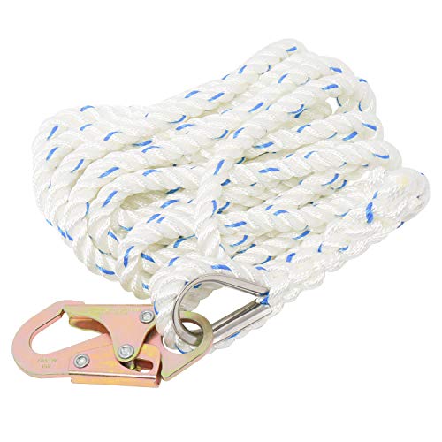Amarine Made 5/8 Inch 50ft Fall Protection Vertical Lifeline Rope With ...