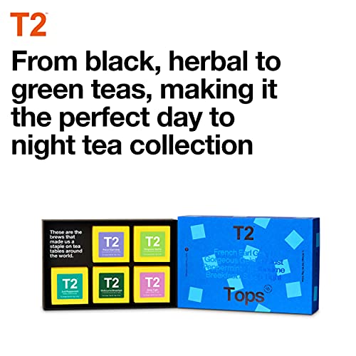 T2 Tea Five Tops 5 Mini Gift Cubes of Classic Black, Green, Fruit ...