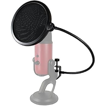 Amazon.com: HDE Microphone Pop Filter for Blue Yeti - Dual Layer Studio ...