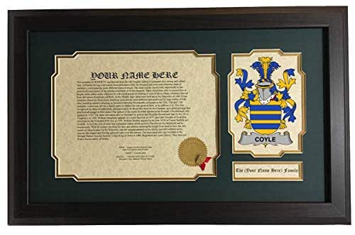 Amazon.com: Coyle - Coat of Arms and Last Name History, 14x22 Inches ...