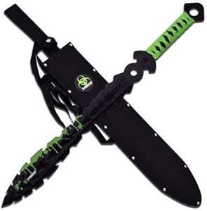 Amazon.com : Zombie Apocalypse Hunter Machete , Zombie Triple Throwing ...