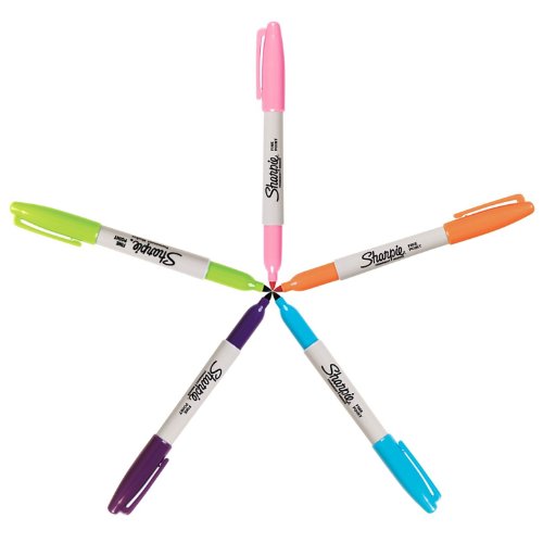5 Sharpie Assorted Summer Splash Fine Permanent Markers | Amazon price ...