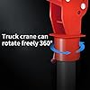 GRIPWAY Receiver Hitch Mounted Crane New 1100lb Folding Dismountable Truck-Mounted Crane, with ...