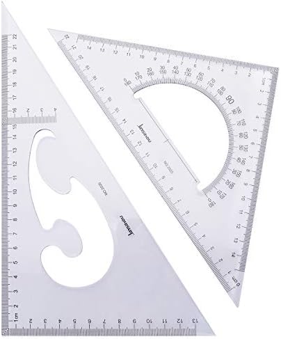BronaGrand Large Triangle Ruler Square Set, 30/60 and 45/90 Degrees ...