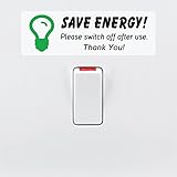 5 stickers Save Energy Turn Off Lights Light Switch Stickers Decals 7cm ...