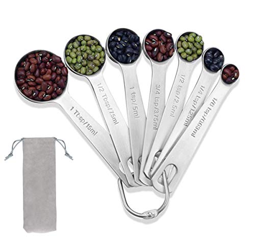 Measuring Spoon Set, Stainless Steel-Premium Accurate Measuring Spoons ...