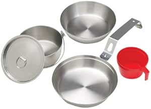 Amazon.com : Coleman Stainless Steel 1-Person Mess Kit : Camping Mess ...