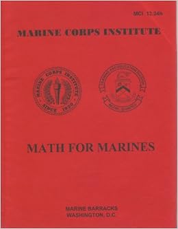 Marine Corps Insitute Math for Marines: G. White: Amazon.com: Books