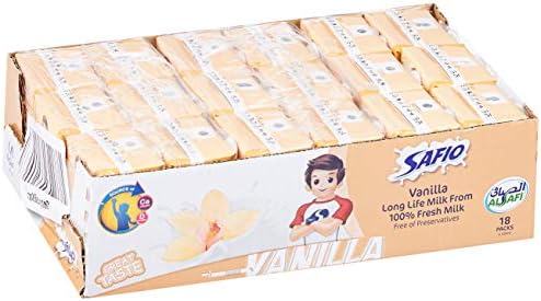 Safio UHT Vanilla Flavoured Milk, 18 x 125 ml price in UAE | Amazon UAE ...