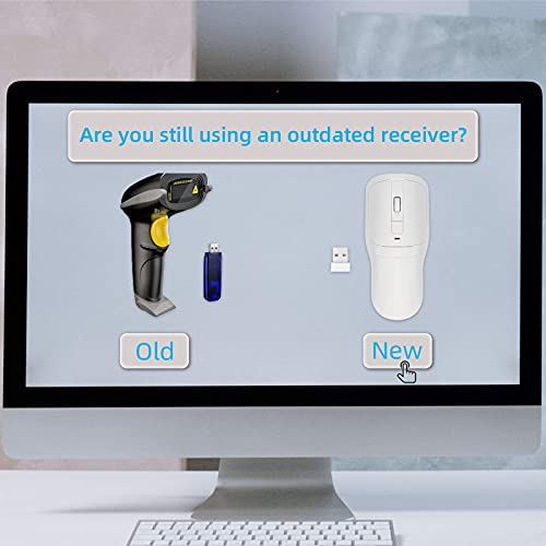 THARO New Wireless Mouse Barcode Scanner, 2-in-1 Design 2D Handheld ...