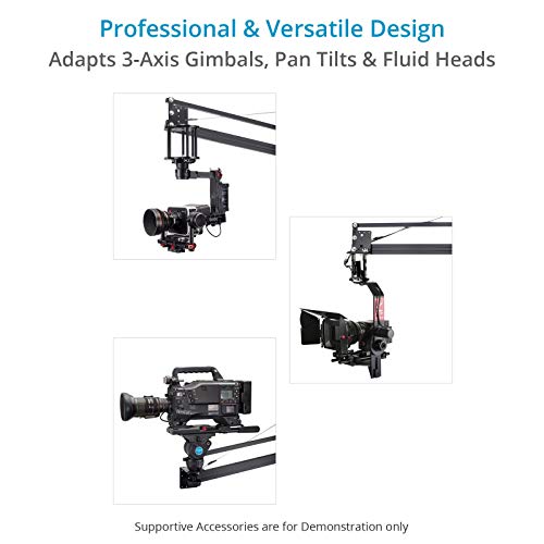 PROAIM 14ft Jib Crane for DSLR Video Camera, Fluid Heads, Pan-Tilt ...
