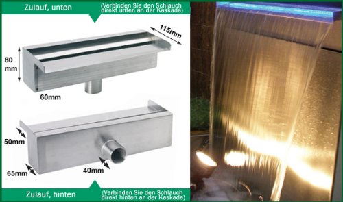 Water Features & Ponds Sheer descent Bottom Supply 90cm Stainless Steel ...