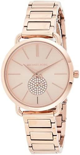 Michael Kors Women's Portia Three-Hand, Rose Gold-Tone Stainless Steel ...