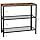 VASAGLE Industrial Console Table, Hallway Table with 2 Mesh Shelves ...