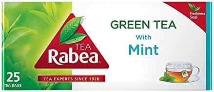 Rabea Green Tea Bag (Mint), 25 x 1.8 gm price in Saudi Arabia | Amazon ...